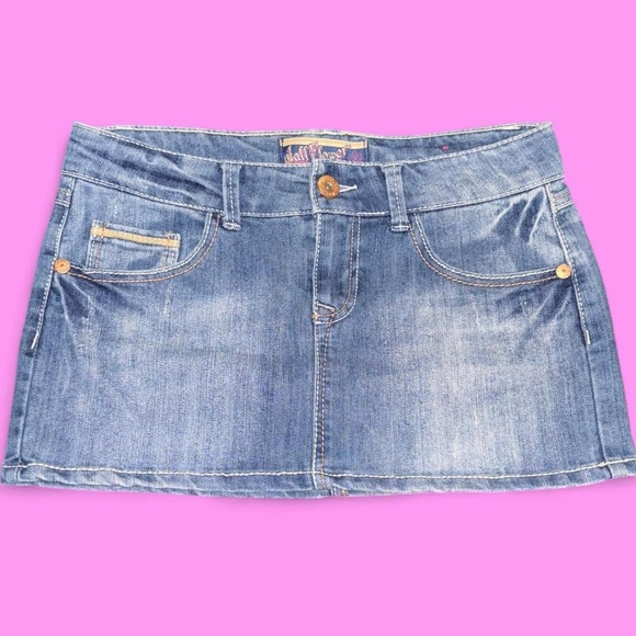 Wallflower | Skirts | Wallflower Medium Wash Y2k Style Micro Mini Skirt Size 5 | Poshmark
